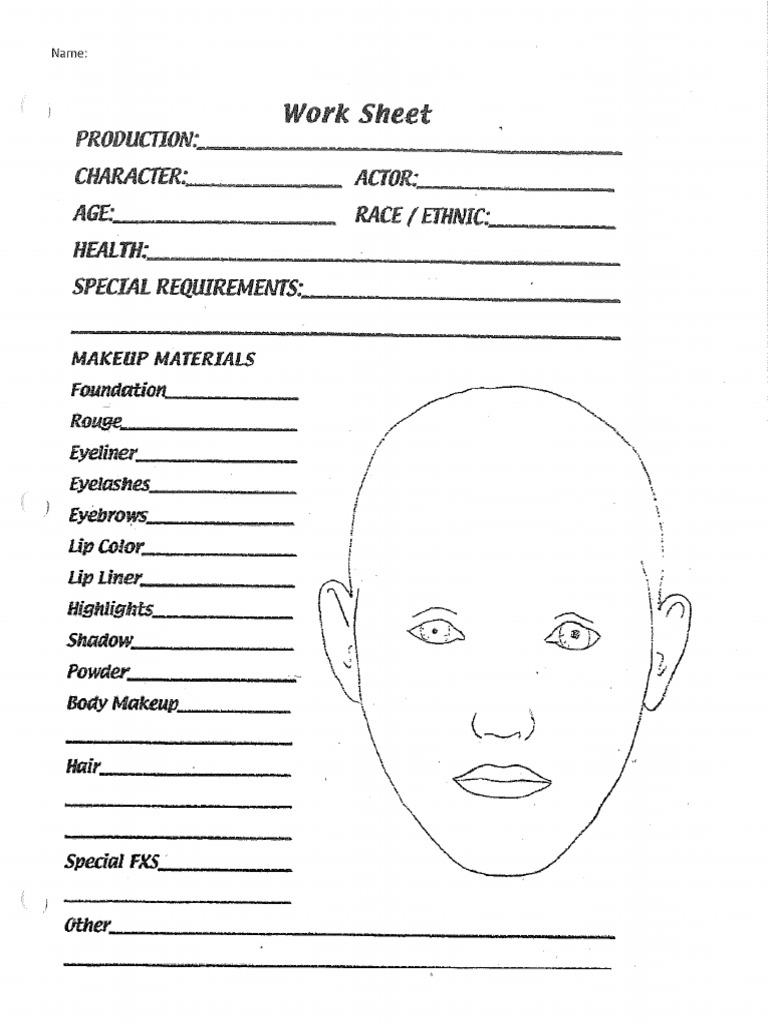 Makeup Design Template | PDF