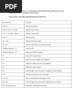 Shortcut Keys of Computer A To Z | PDF | Keyboard Shortcut | Software ...