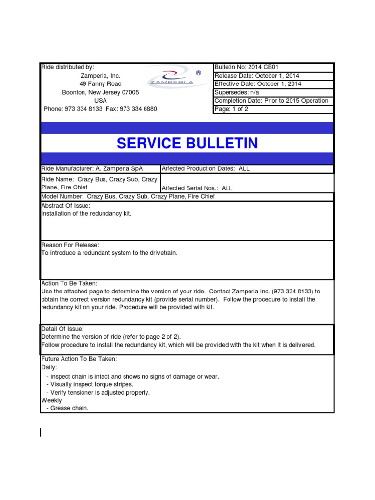 Zamperla Crazy Bus 2014cb01 1588 | PDF