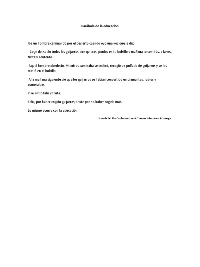 Parábola de La Educación | PDF