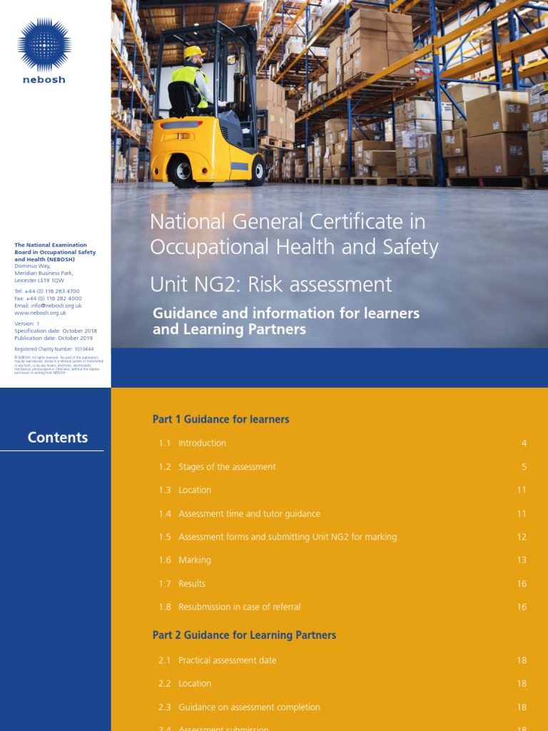 Ng2 Guidance v1 Final | PDF | Occupational Safety And Health | Risk ...