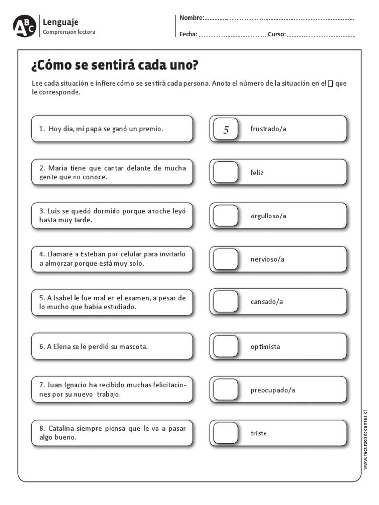 Actividades de Comprensión Lectora | PDF