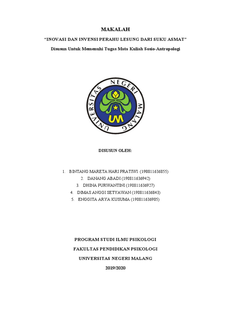 Inovasi Perahu Lesung Suku Asmat | PDF