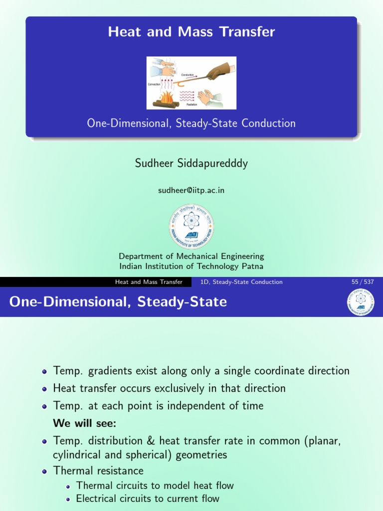 Heat Transfer 03 One Dimensional Steady Conduction | PDF | Thermal ...