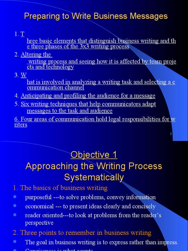 Preparing To Write Business Messages | PDF | Human Communication ...
