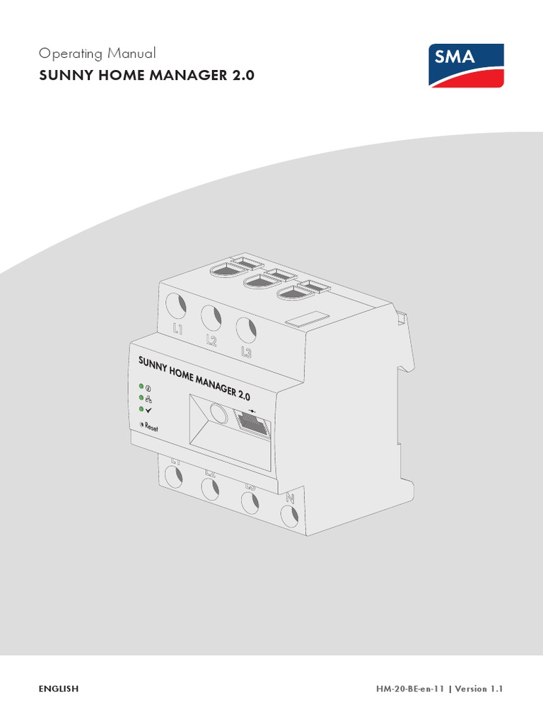 SMA Sunny Home Manager 2.0 Operating Instructions | PDF | Photovoltaic ...