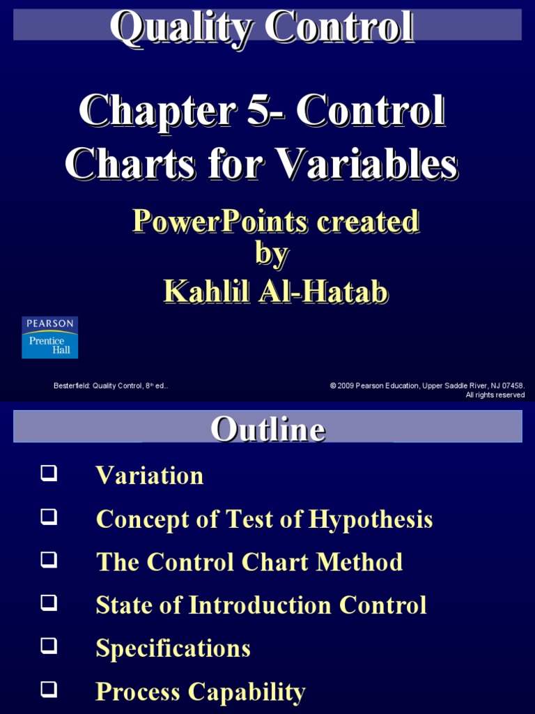 Chapter 6 Control Charts For Variables (1) 2021 | PDF | Statistical ...
