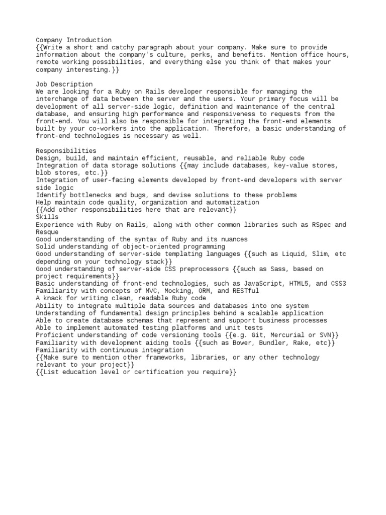 JD - RoR | PDF | Ruby On Rails | Ruby (Programming Language)