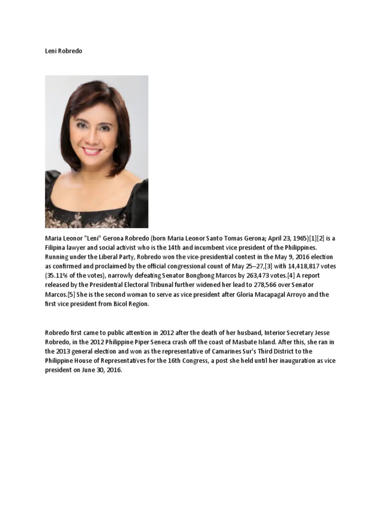 Leni Robredo | PDF