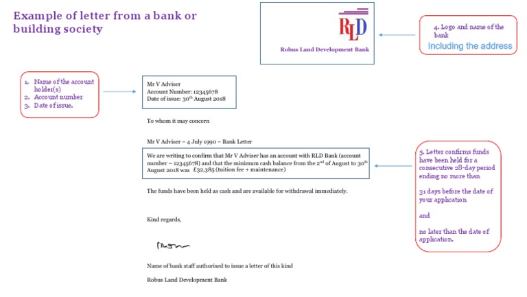 Example Bank Letter 1 0 | PDF | Financial Services | Banking