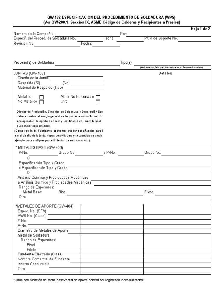 WPS QW-482 Español Hoja 1 de 2 | PDF