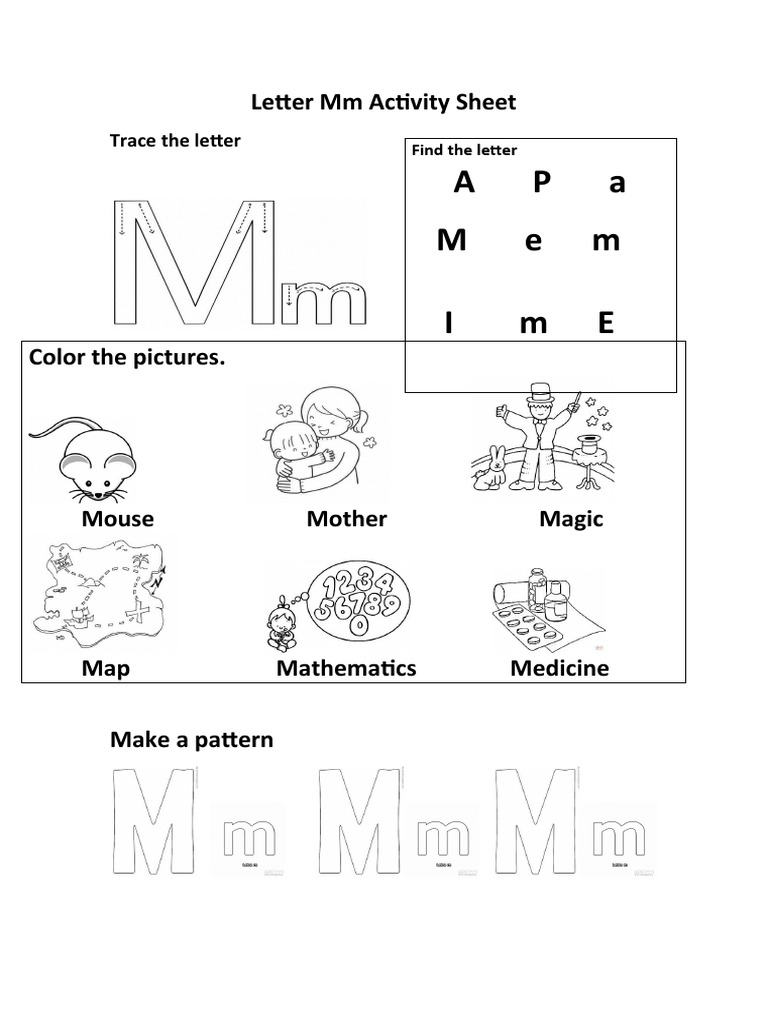 Letter MM Activity Sheet | PDF