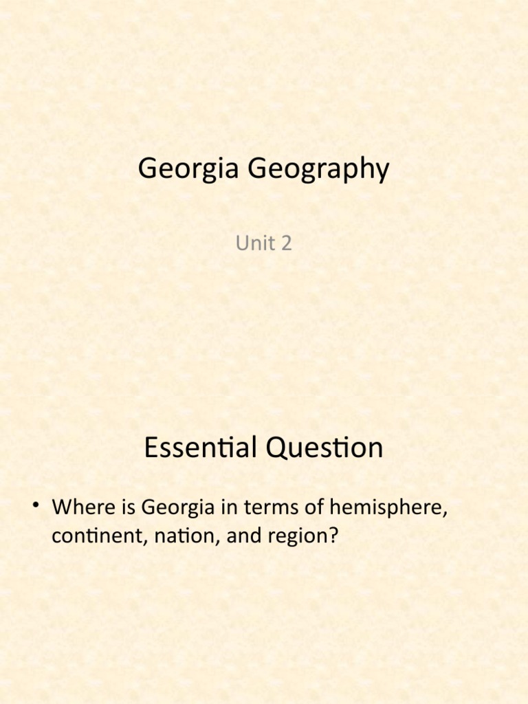 Georgia Geography Part 1 | PDF | Appalachian Mountains | Georgia (U.S ...