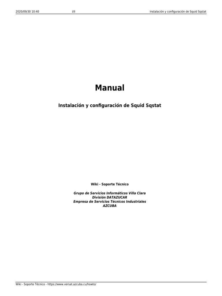 Instalacion y Configuracion de Squid Sqstat | PDF | Servidor web | Internet y web