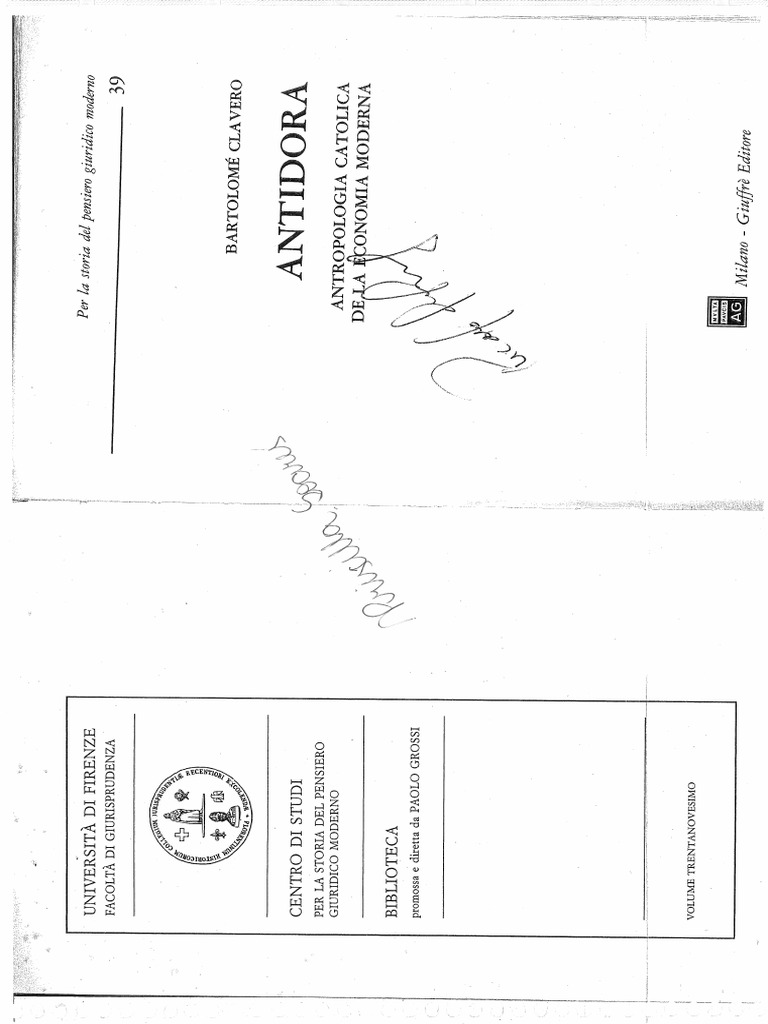 Bartolomé Clavero Antidora | PDF