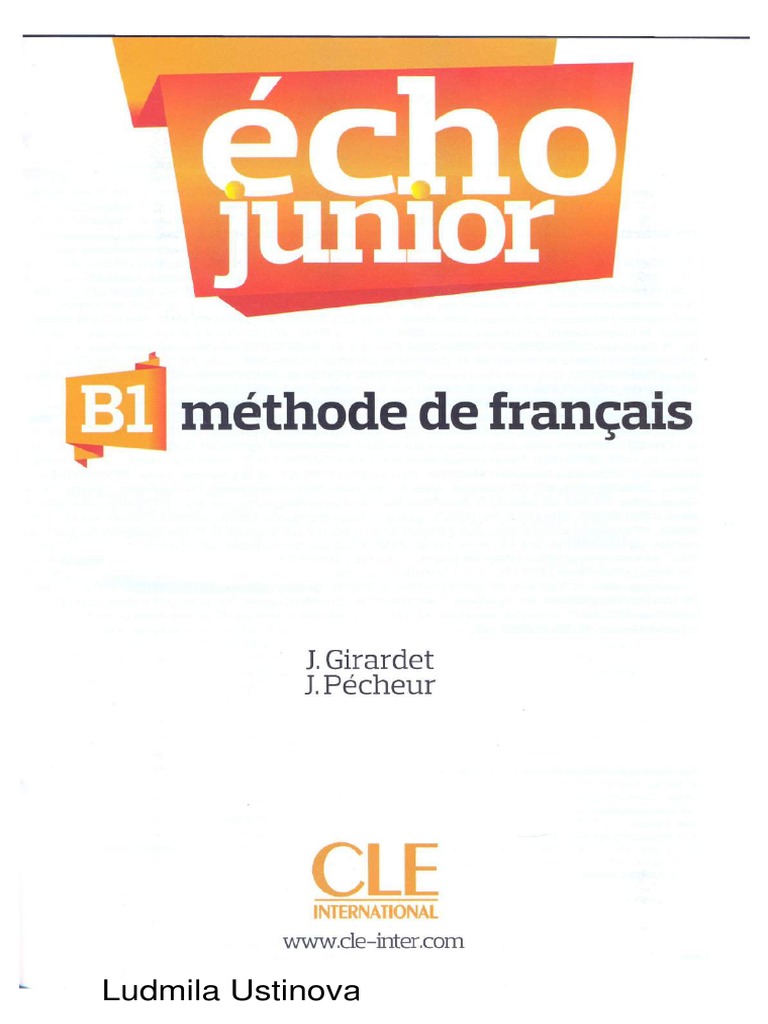 Echo B1 Methode de Francais Compressed | PDF