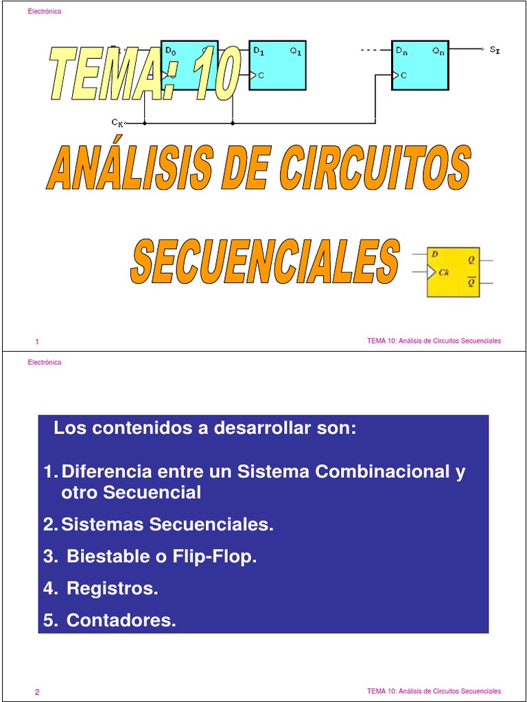 TEMA 10 Analisis de Circuitos Secuenciales | Descargar gratis PDF | Electrónica | Tecnología de ...