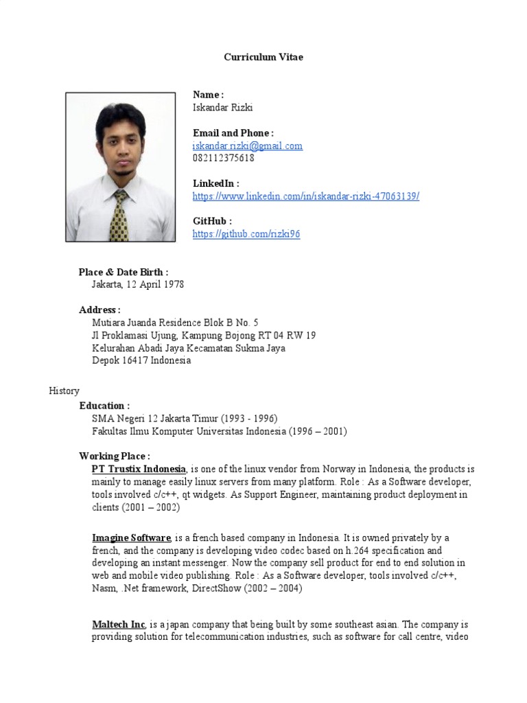 Rizki CV | PDF | Session Initiation Protocol | Representational State ...