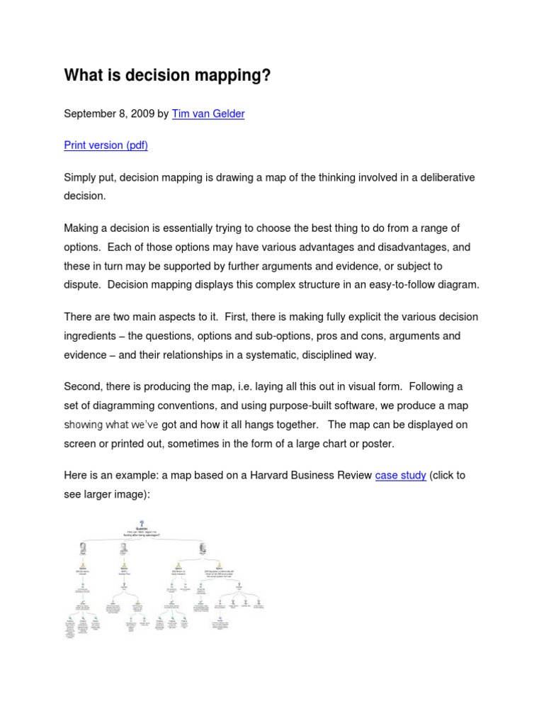 What Is Decision Mapping | PDF | Choice | Decision Making