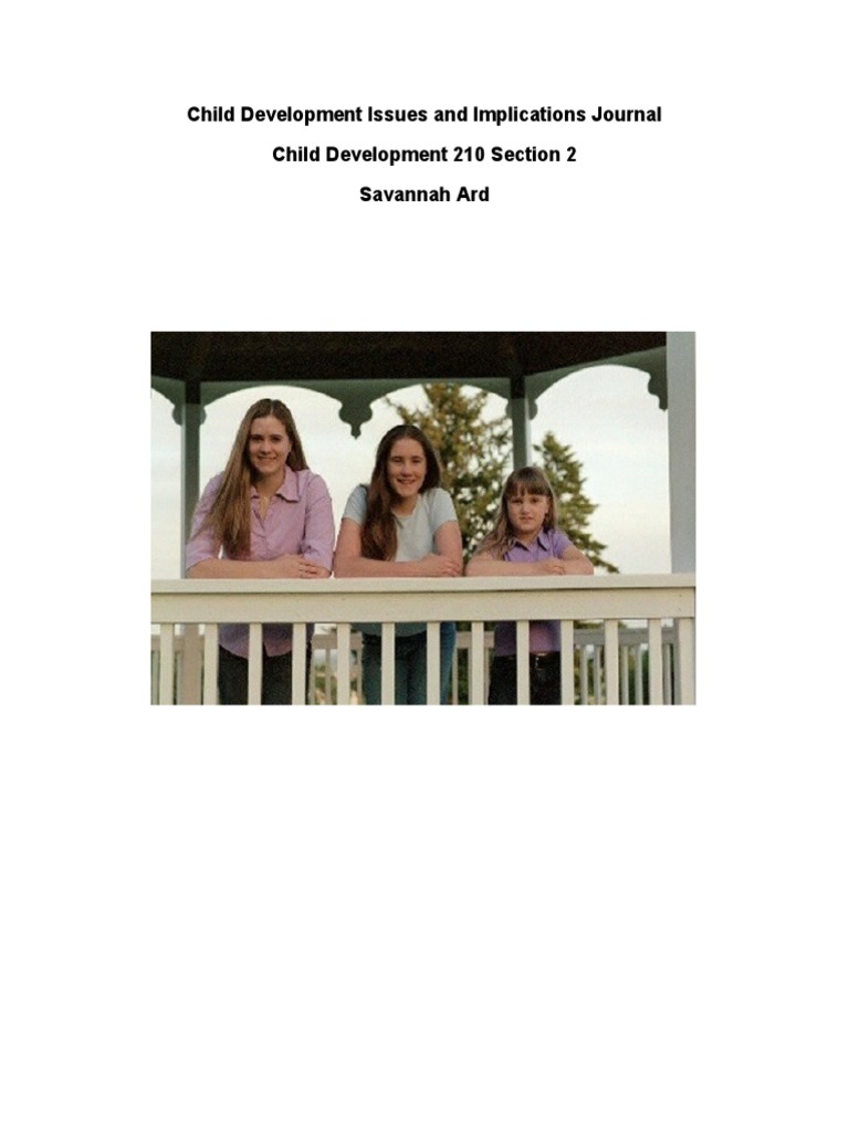 Child Development Issues and Implications Journal | PDF | Eating ...