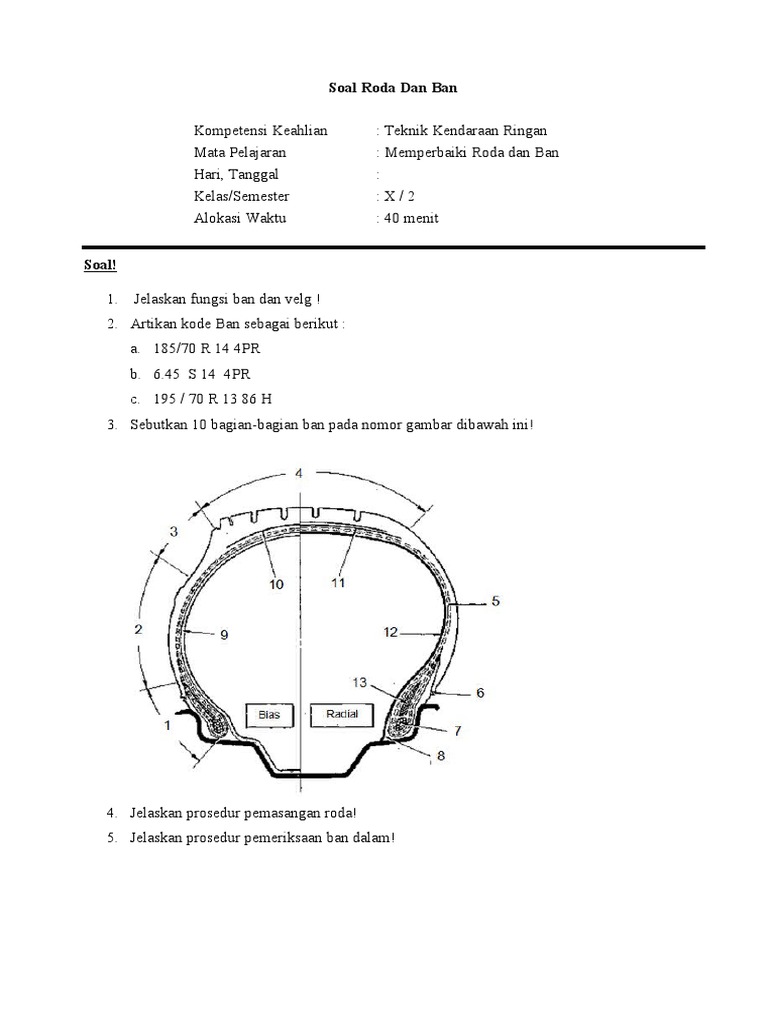 Soal Roda Dan Ban | PDF
