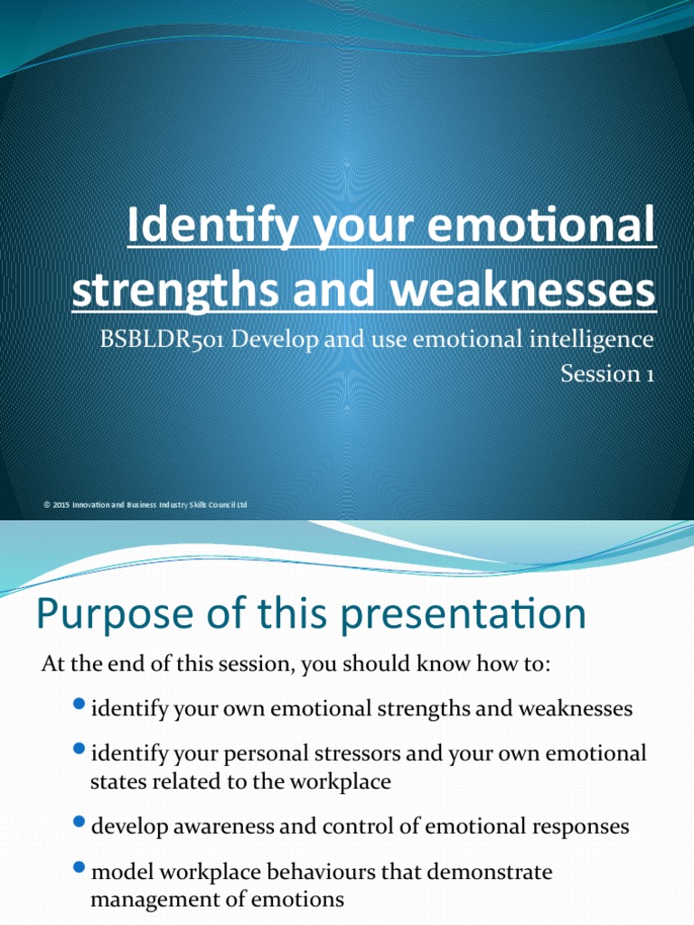 Identify Your Emotional Strengths and Weaknesses | PDF | Emotional ...