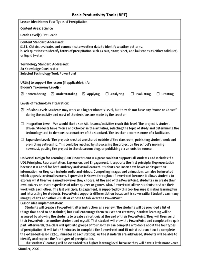 Basic Productivity Tools Lesson Plan | PDF | Applied Psychology ...