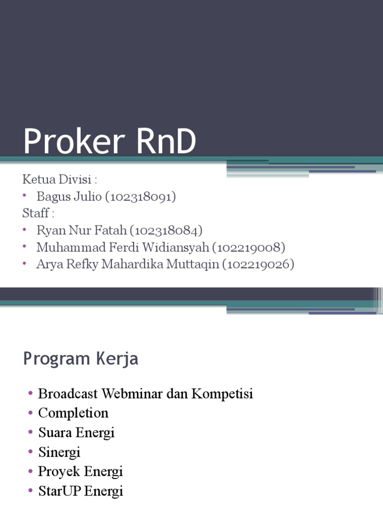 Proker RND | PDF