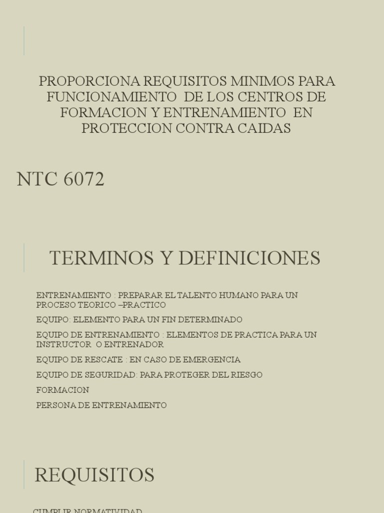 Presentacion NTC 6072 | PDF
