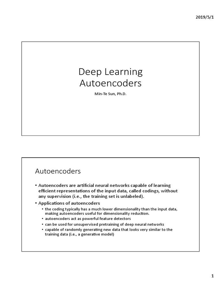 Deep Learning Autoencoders | PDF | Artificial Neural Network ...