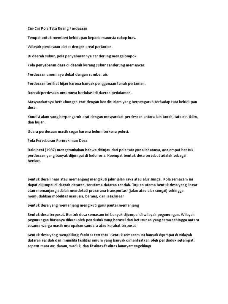 Tata Ruang Desa | PDF