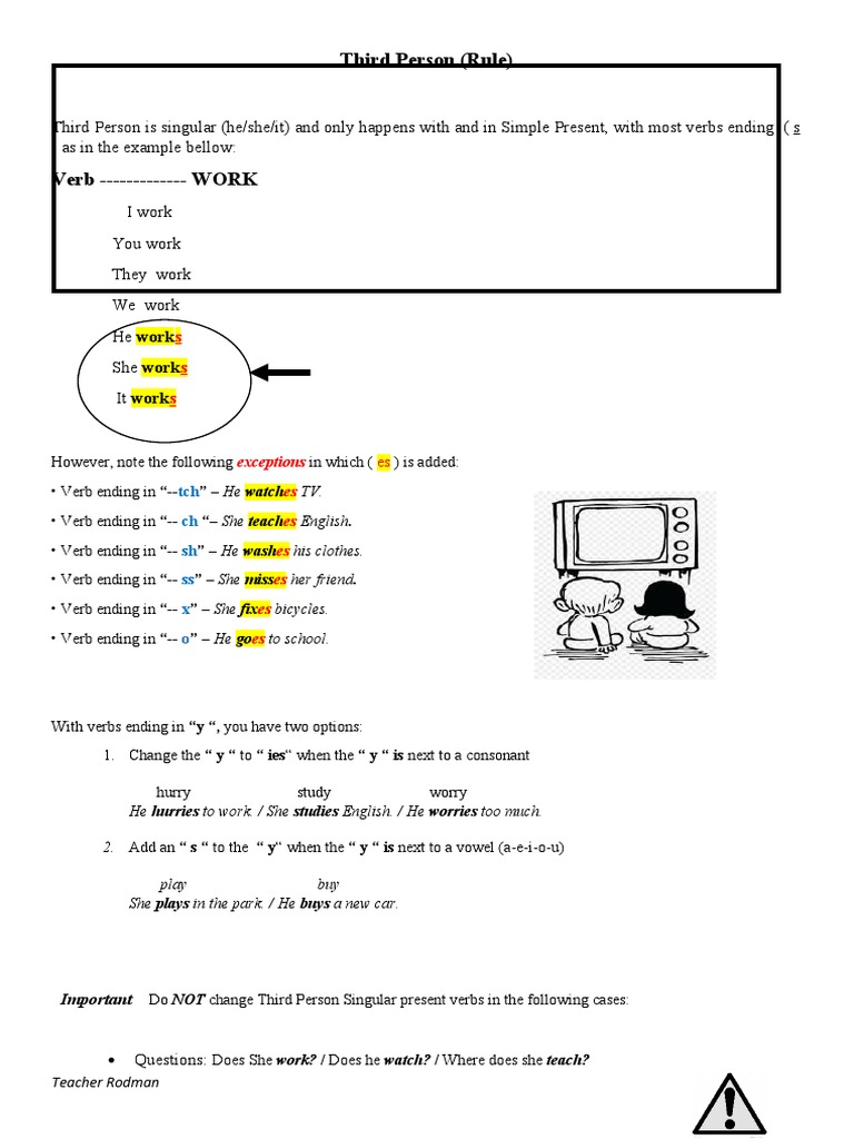 Third Person (Rule) | PDF | Verb | Languages
