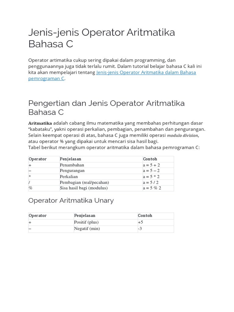 3.5 Kode Program Dengan Operasi Aritmatika | PDF