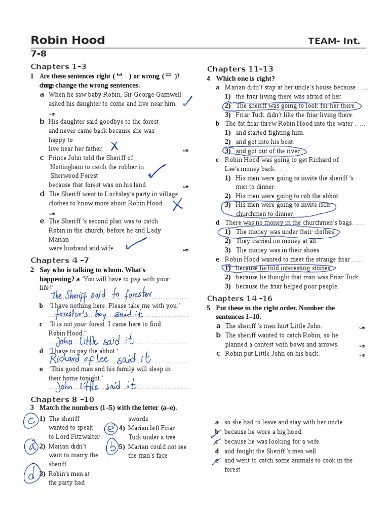 Robin Hood Question | PDF | Robin Hood | Nottinghamshire Folklore