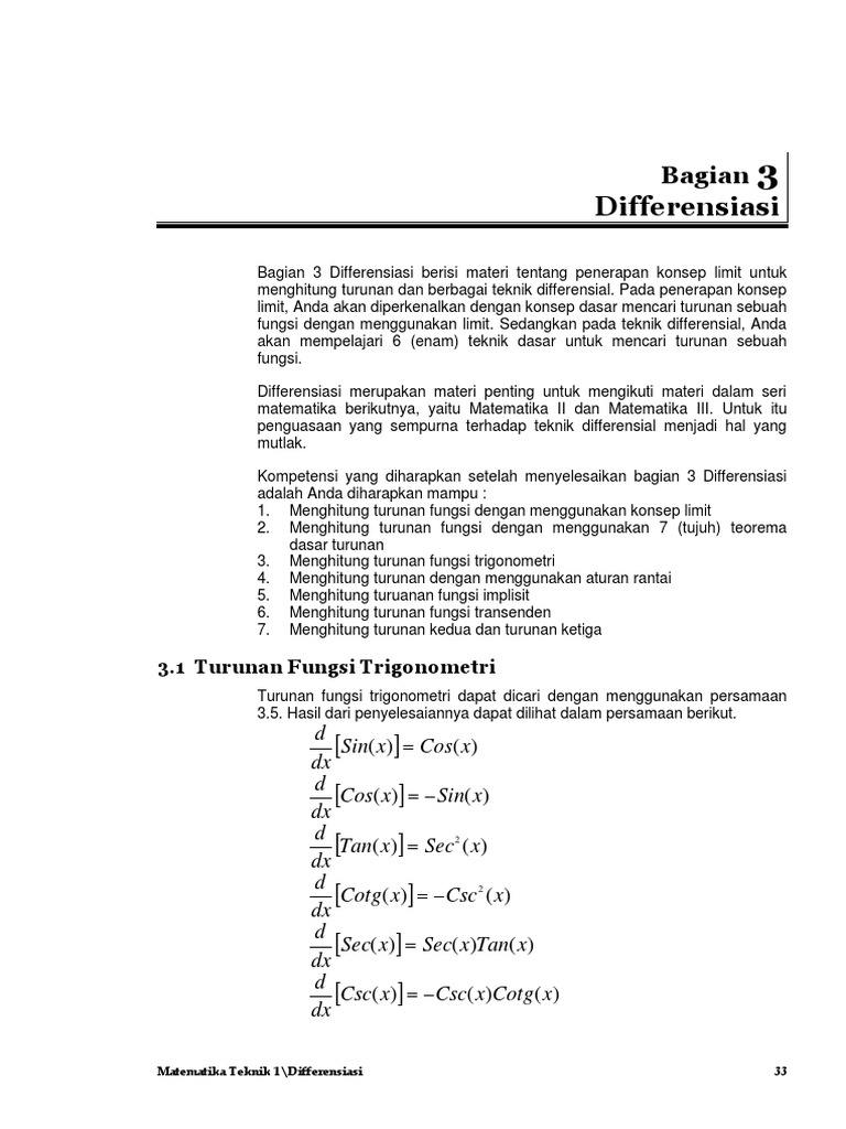 Differensial - 2 Aturan Rantai | PDF