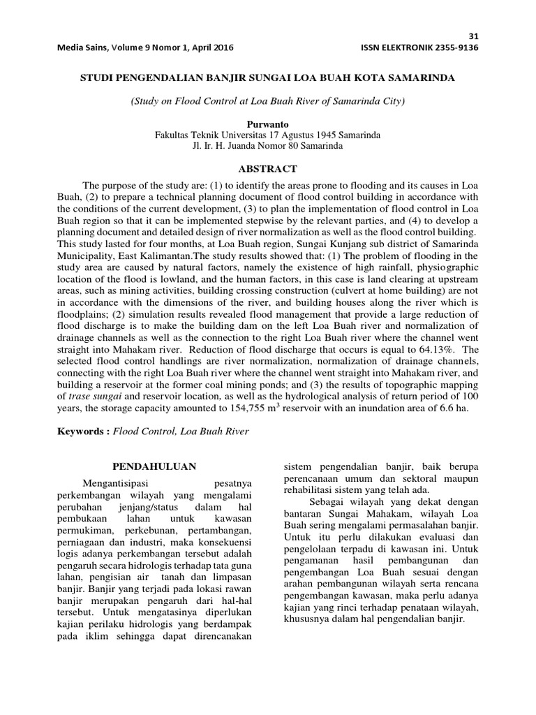 6 Purwanto Jurnal Loa Buah | PDF | Flood | River