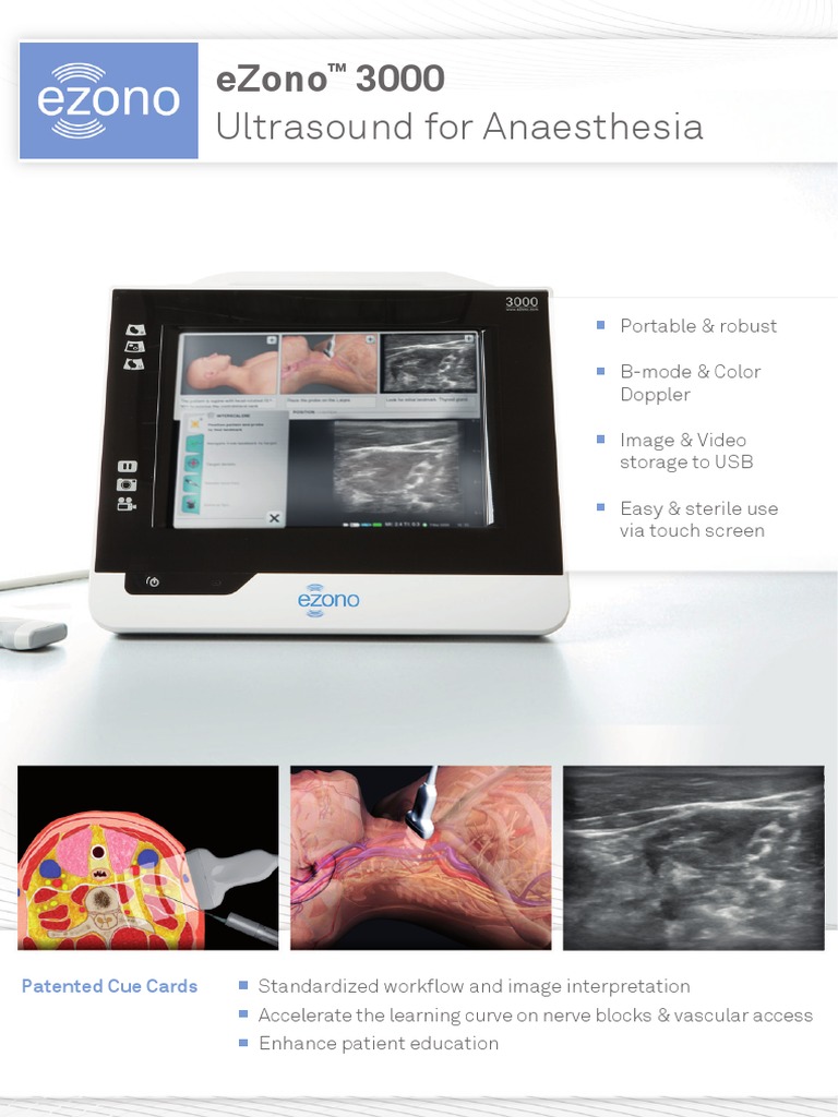 Ultrasound For Anaesthesia: Ezono 3000 | PDF | Medical Ultrasound ...