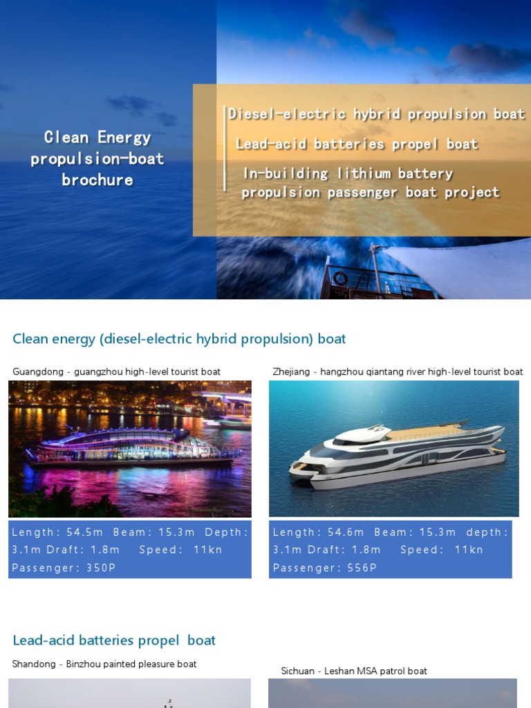 Clean Energy Propulsion Boats Overview | PDF | Deck (Ship) | Shipbuilding