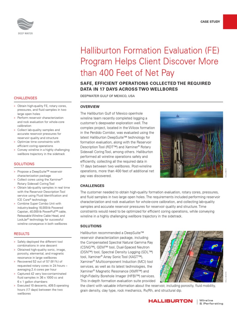 Halliburton Formation Evaluation Program | PDF | Nature | Science