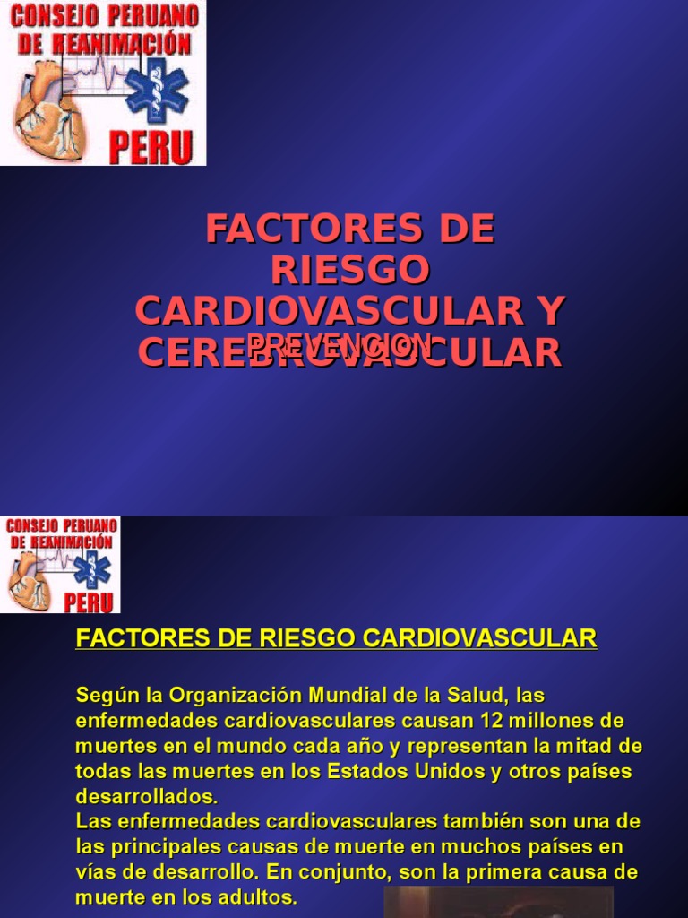 Factores de Riesgo Cardiovascular | PDF | Nicotina | Hipertensión