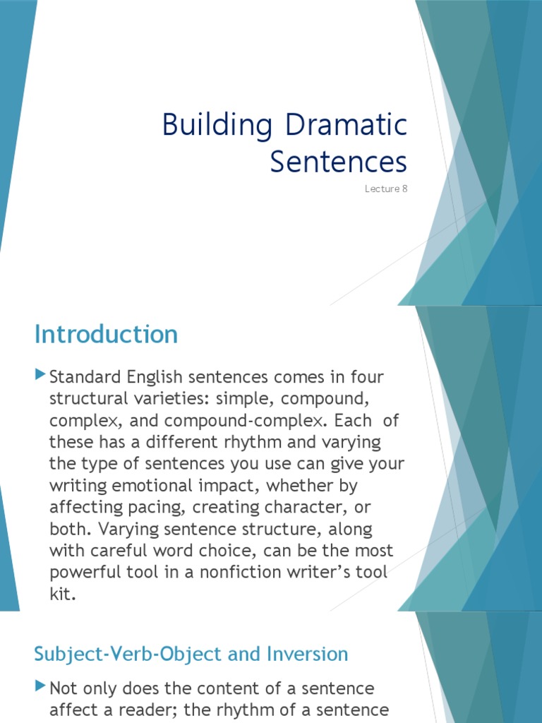 Crafting Dramatic Sentences | PDF | Writers | Sentence (Linguistics)
