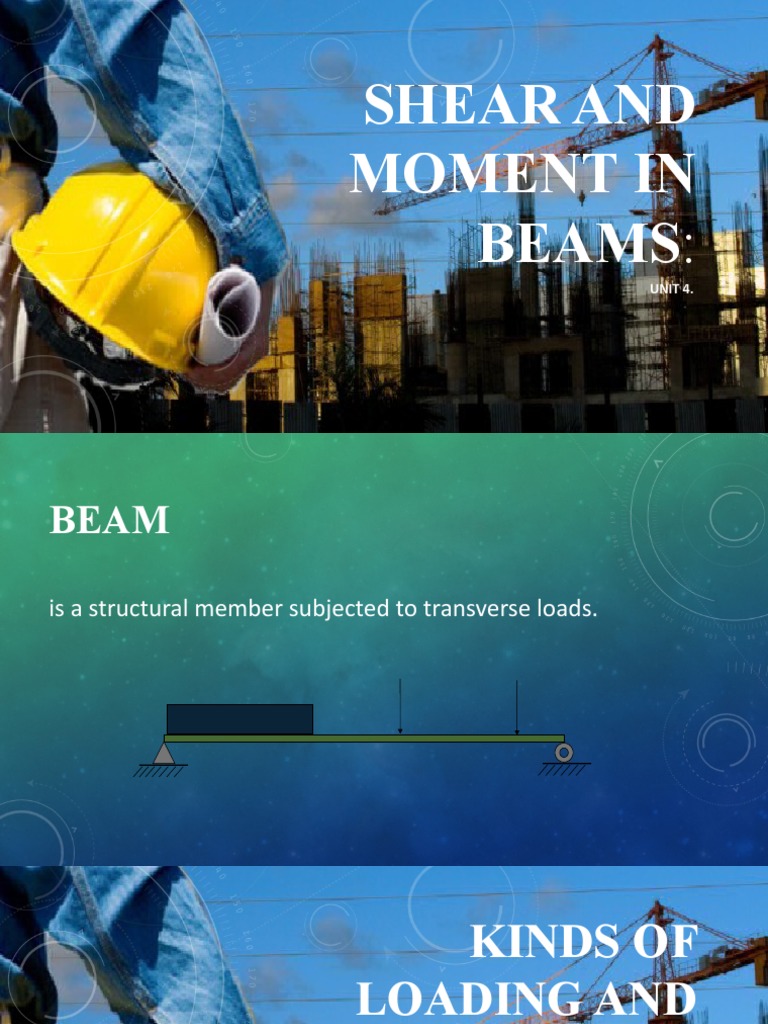Shear and Moment in Beams Explained | PDF | Beam (Structure) | Bending
