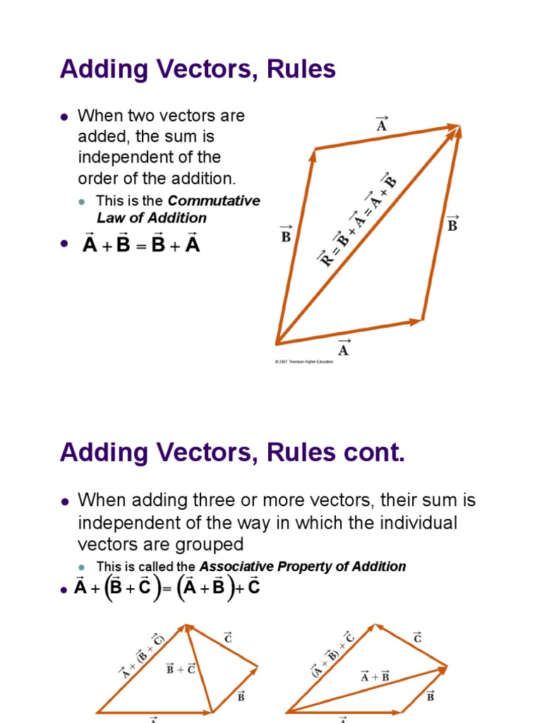 Vector Addition Rules and Component Methods | PDF | Velocity | Acceleration