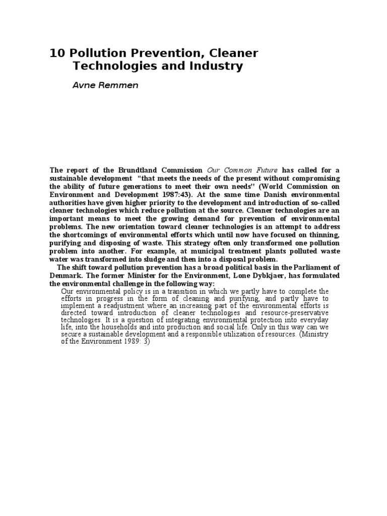 10 Pollution Prevention | PDF | Innovation | Environmental Protection