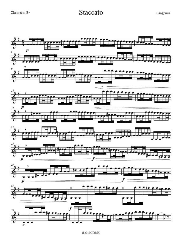 Langenus Staccato para Clarinete | PDF