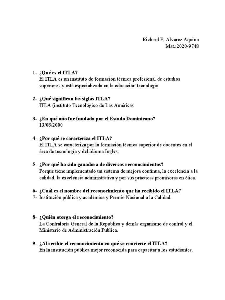 ITLA Orientacion | PDF | Fabricación e ingeniería | Science