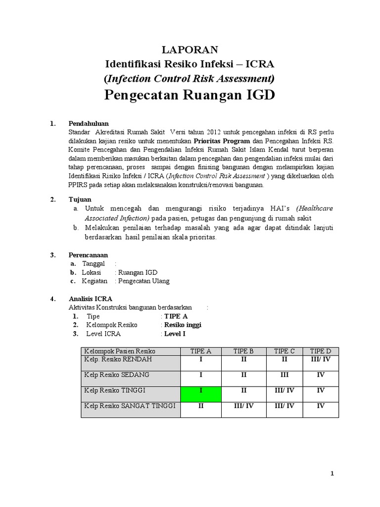 Icra Pengecatan Igd | PDF