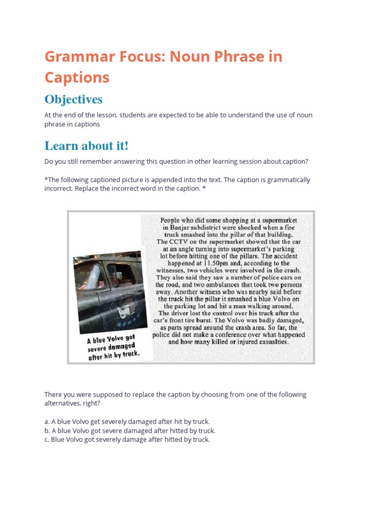 Grammar Focus 1 | PDF | Noun | Adjective