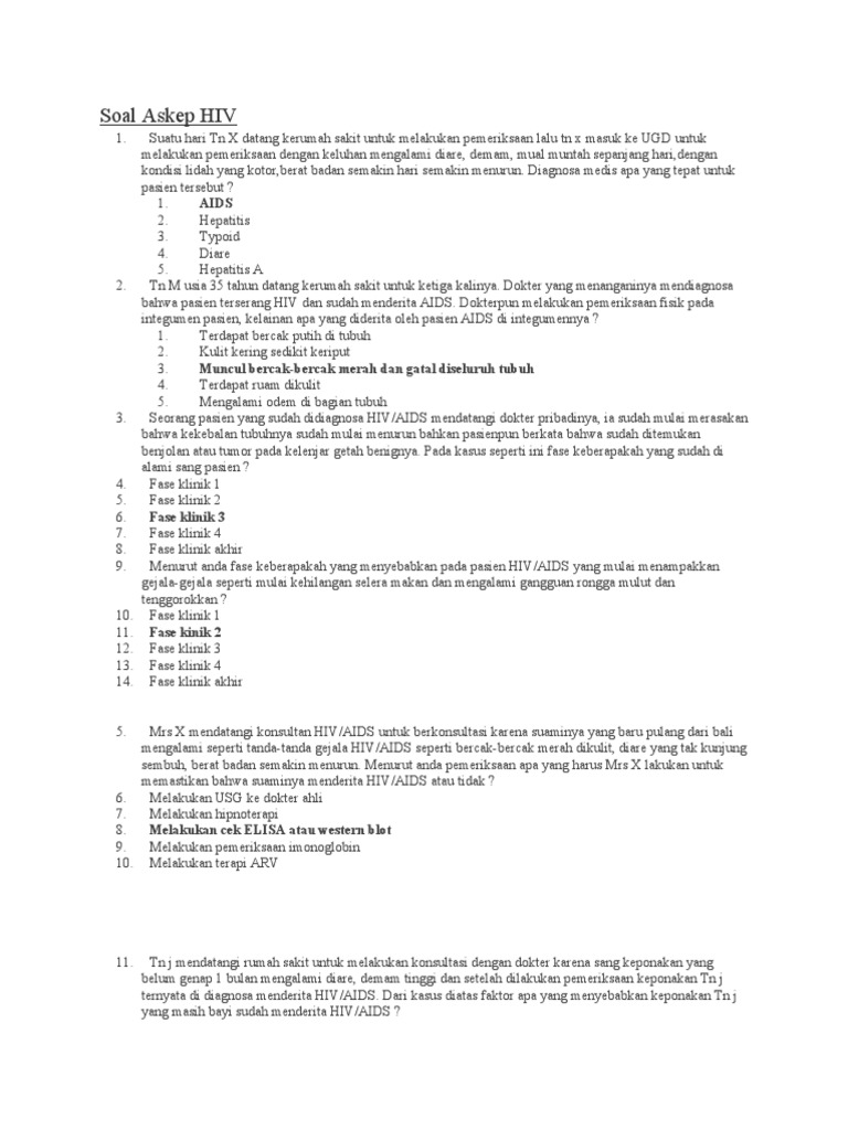 Soal Askep PKKMB1 2019 | PDF