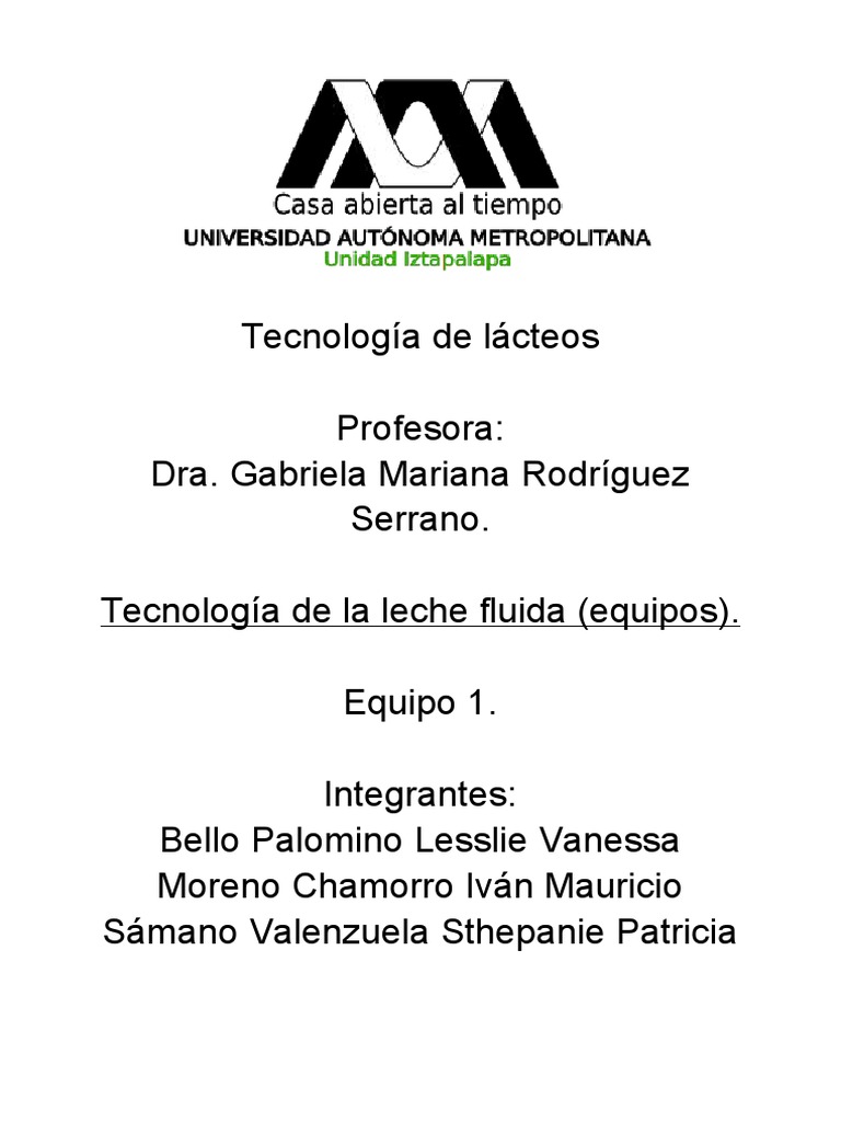 Tecnología de La Leche Fluida (Equipos) | Descargar gratis PDF | Leche ...